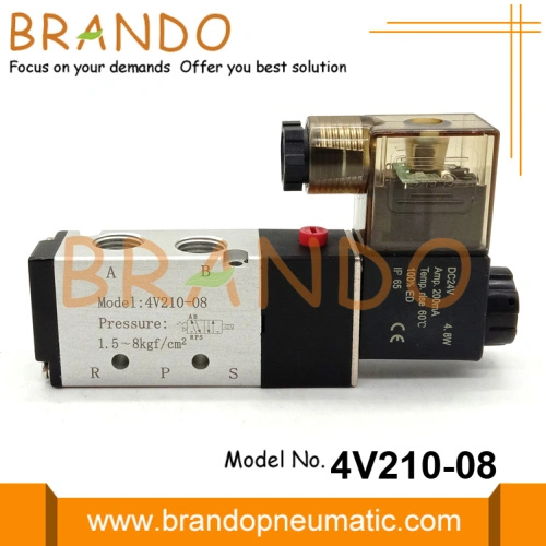 4V210-08 Airtac Type Pneumatic Solenoid Valve DC24V AC220V China Manufacturers Suppliers Factory ...